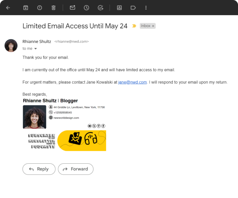 12 Professional Out of Office Email - BulkSignature