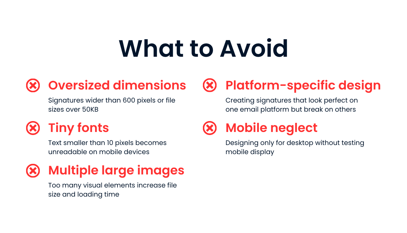 Email Signature Size and Layout Tips
