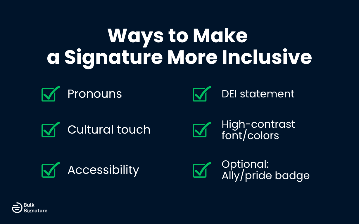 How to Build an Inclusive Email Signature - BulkSignature