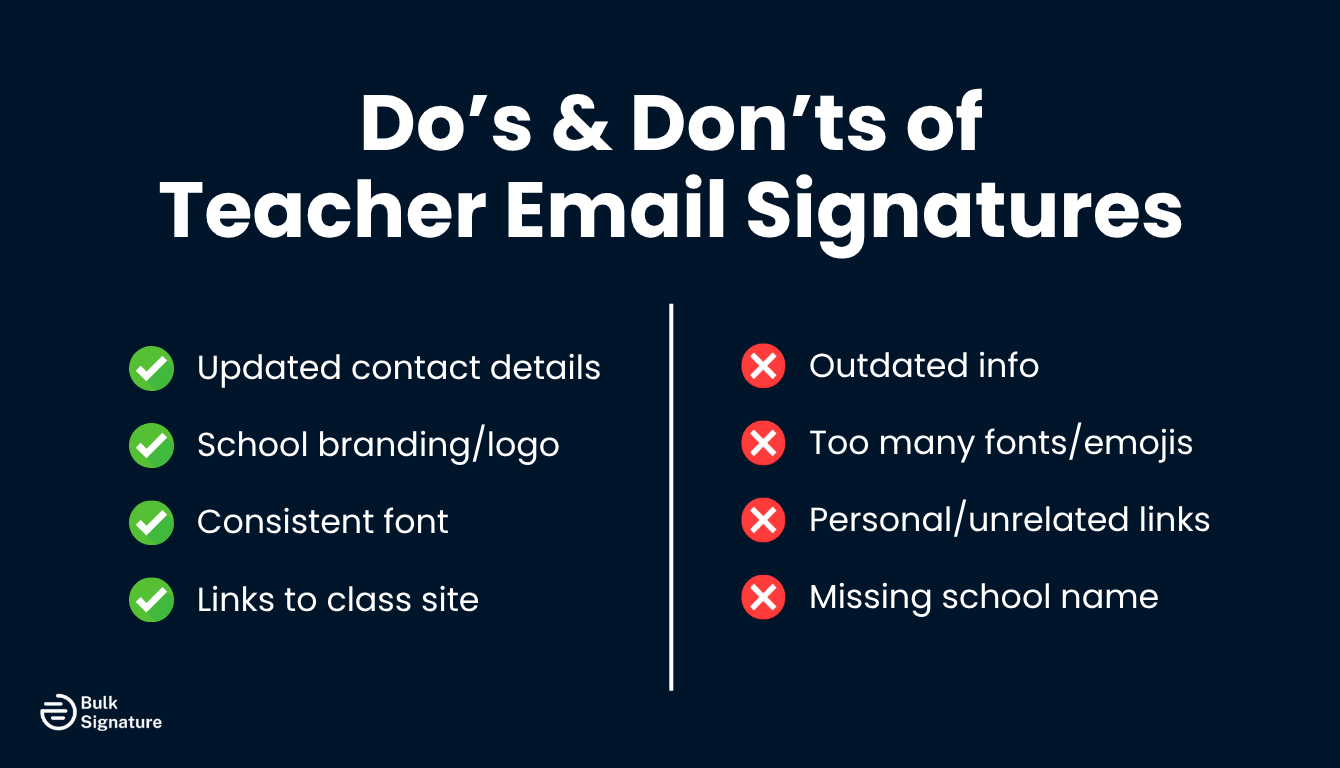 Teacher Email Signature Templates for Schools and Educators