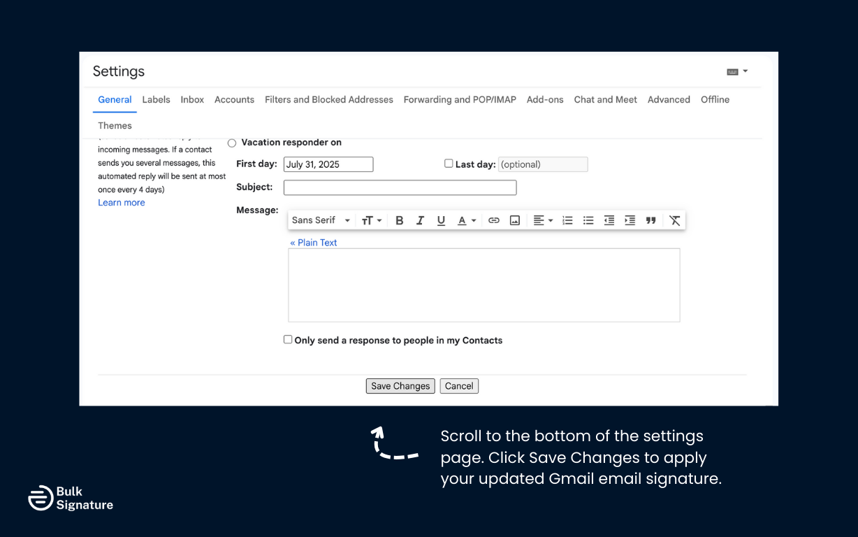 How to Change Email Signature in - BulkSignature
