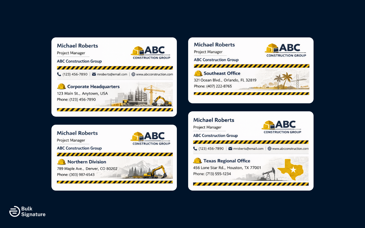 Best Construction Company Email Signature Templates